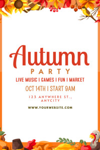 autumn party Template | PosterMyWall