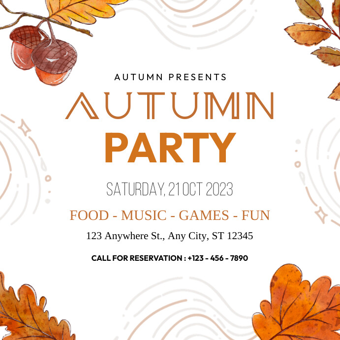 autumn party Template | PosterMyWall