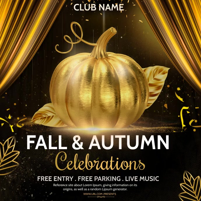 autumn party Template | PosterMyWall