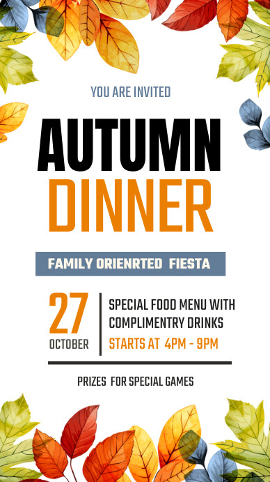 autumn party Template | PosterMyWall