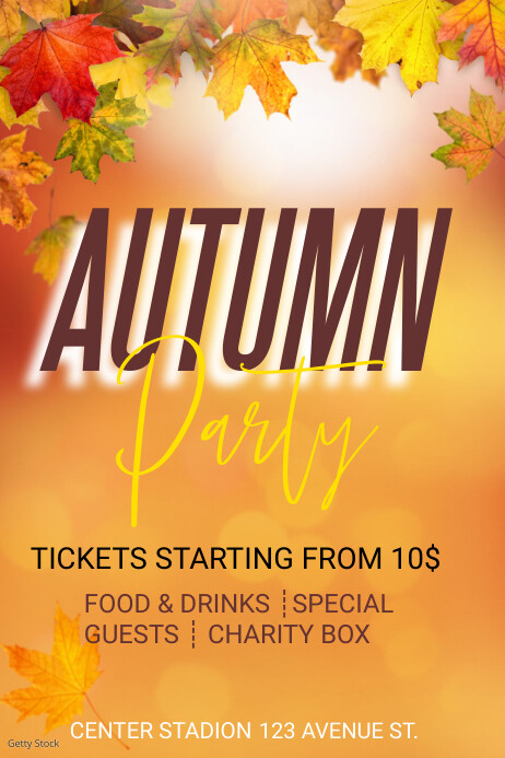 Plantilla de autumn party | PosterMyWall