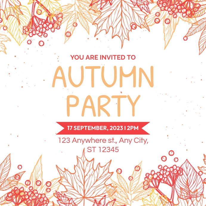 Plantilla de autumn party | PosterMyWall