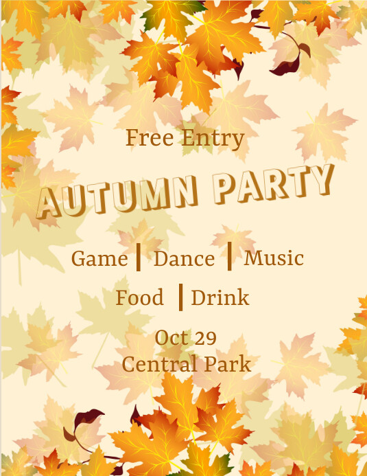 Autumn Party Template | PosterMyWall