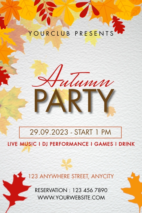 Autumn Party Template | PosterMyWall