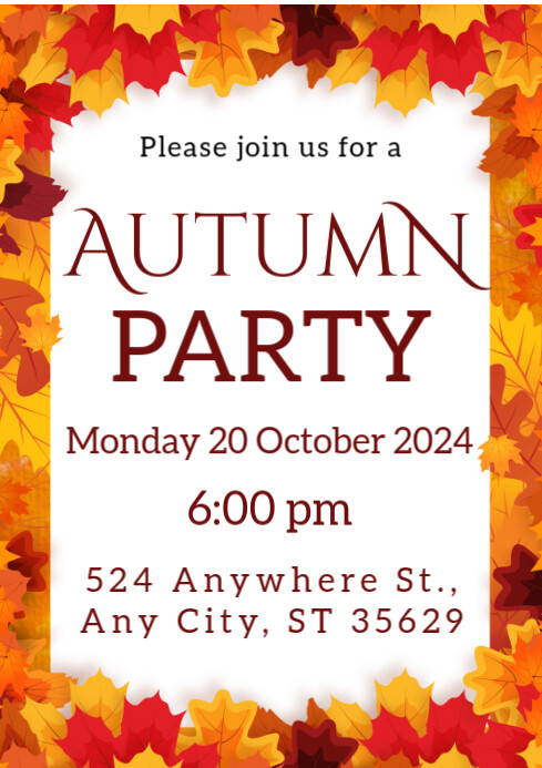 Autumn Party Template | PosterMyWall