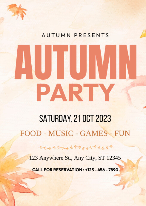 autumn party Template | PosterMyWall