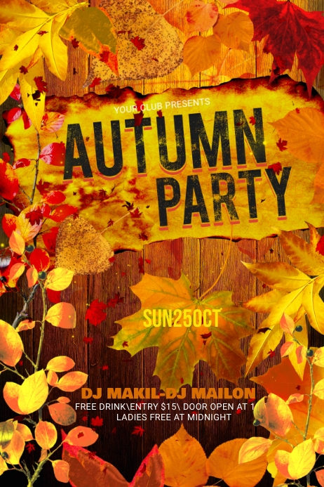Autumn party flyer Template | PosterMyWall