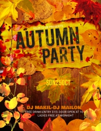 Autumn party flyer Template | PosterMyWall