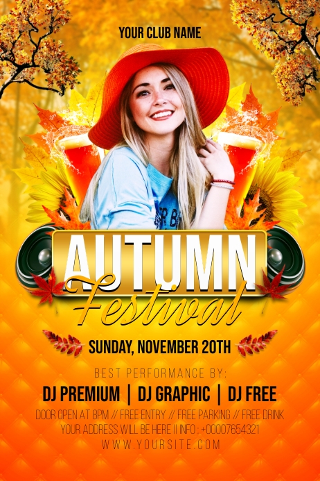 Autumn Party Flyer Template | PosterMyWall