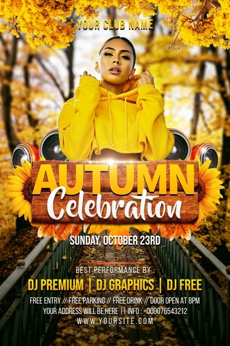 Autumn Party Flyer Template | PosterMyWall