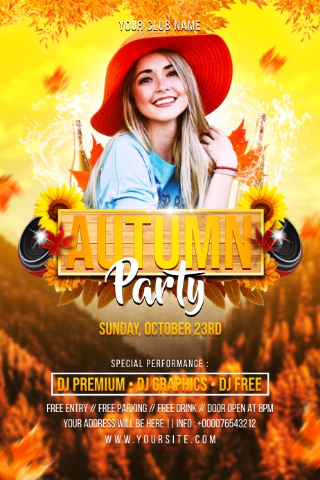 Autumn Party Flyer Template | PosterMyWall