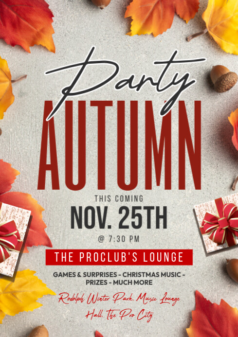 Autumn Party Invitation Template | PosterMyWall
