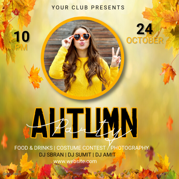 Autumn party template | PosterMyWall