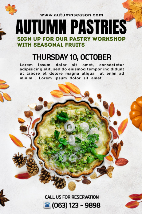 Copy of Autumn Pastries - Poster (Portrait) | PosterMyWall