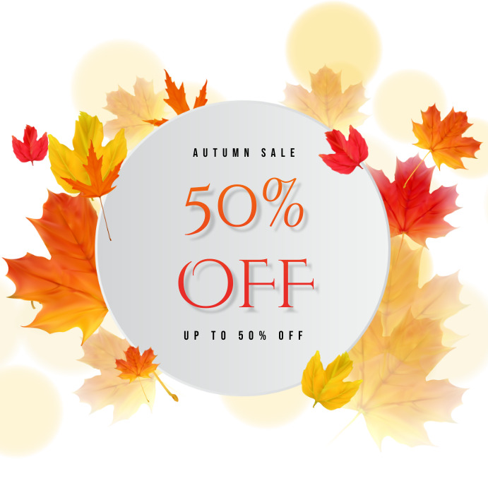 Autumn Sale 50% Off Template | PosterMyWall