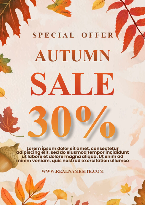 Autumn Sale A4 Template | PosterMyWall