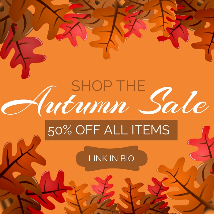Autumn Sale Ad Social Media Template | PosterMyWall