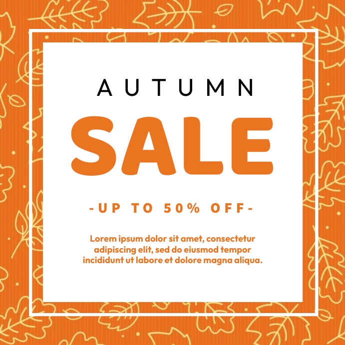 Autumn Sale Ads Template | PosterMyWall