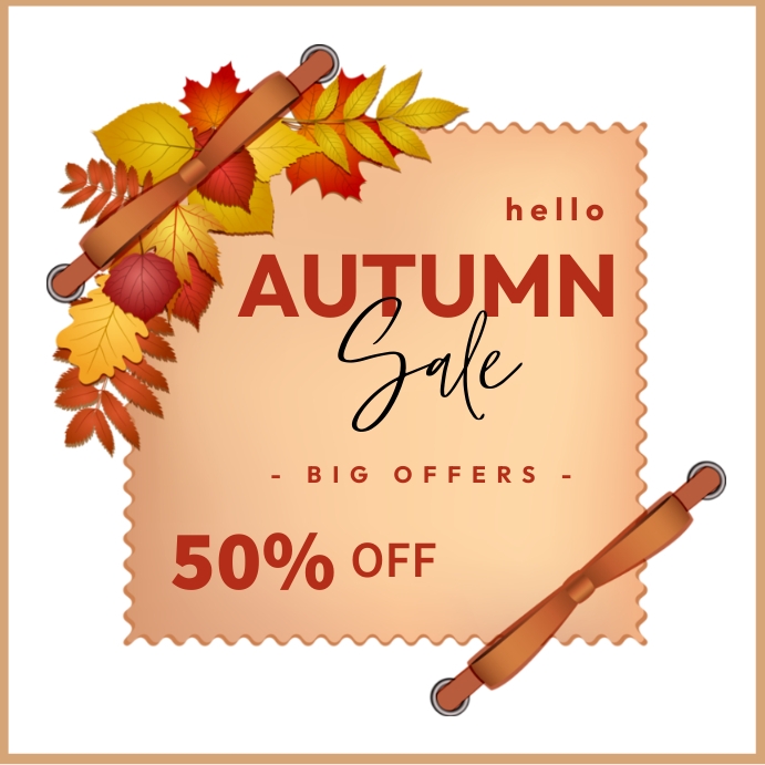 Autumn Sale Big Offers Template | PosterMyWall