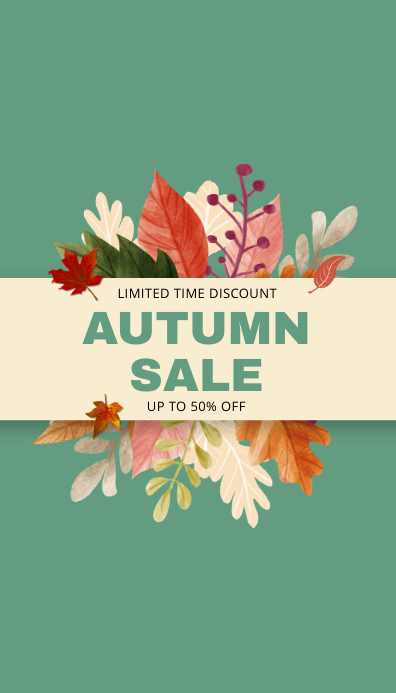 Autumn Sale Business Card Template | PosterMyWall