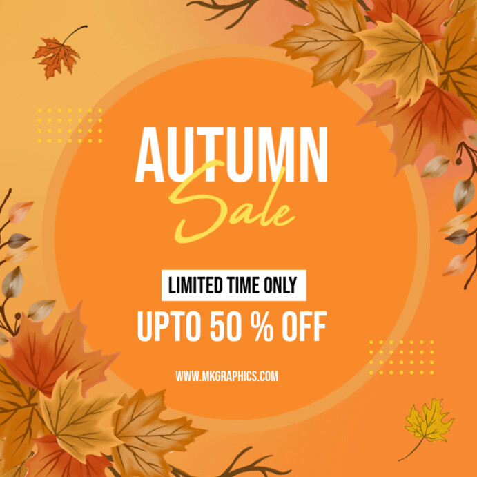 Autumn sale Template | PosterMyWall