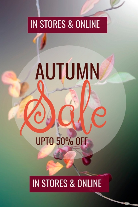 Autumn sale Template | PosterMyWall