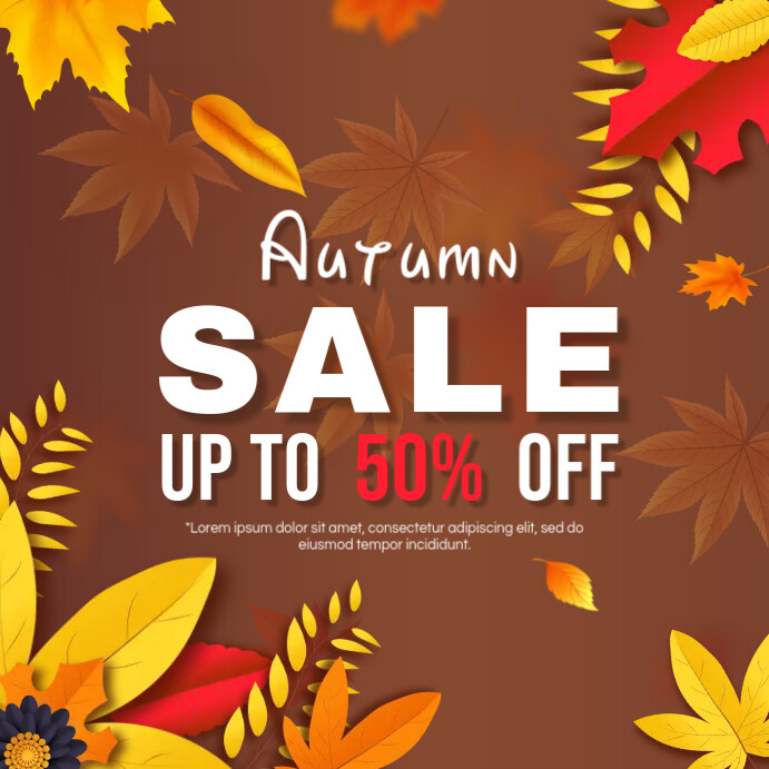 Autumn sale Template | PosterMyWall