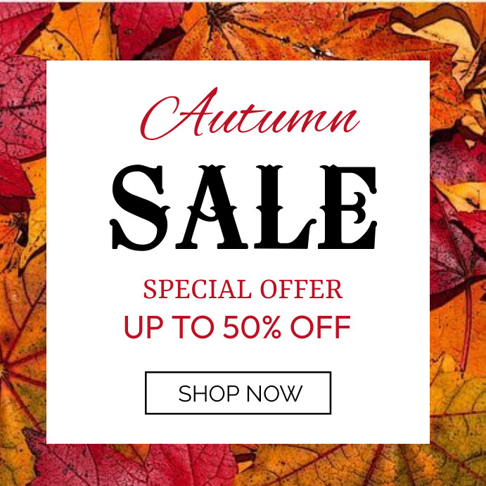 Autumn sale Template | PosterMyWall