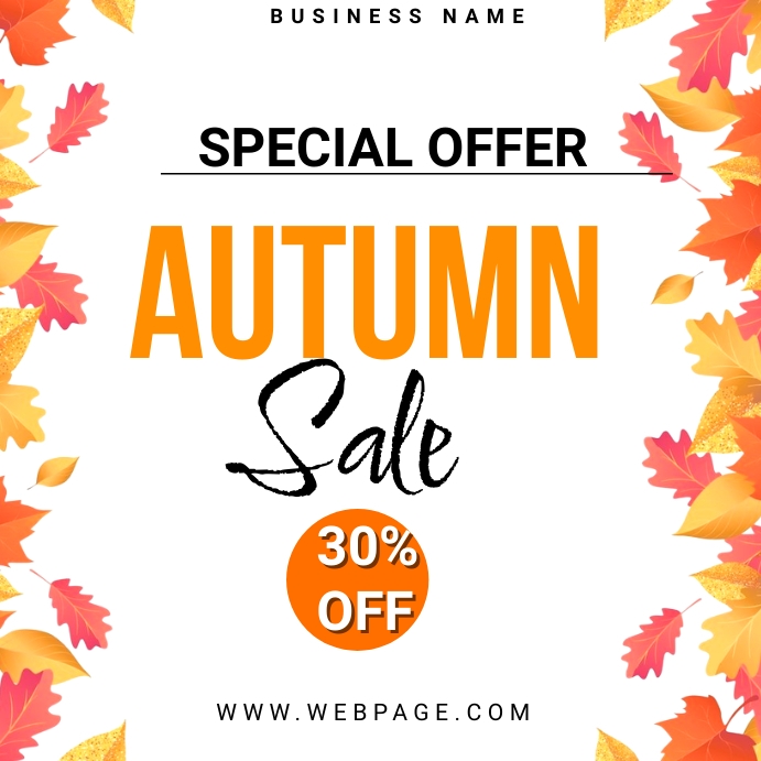 Autumn sale Template | PosterMyWall