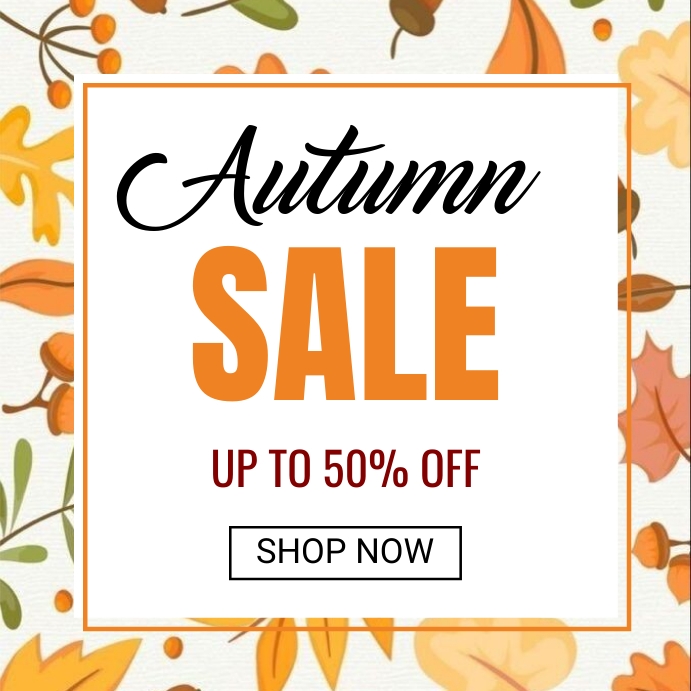 AUTUMN SALE Template | PosterMyWall