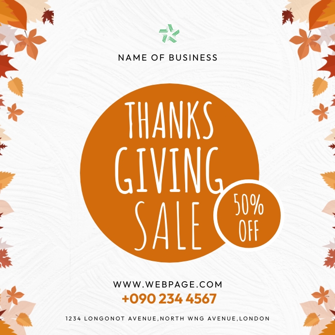 Copy of THANKSGIVING SALE FLYER | PosterMyWall