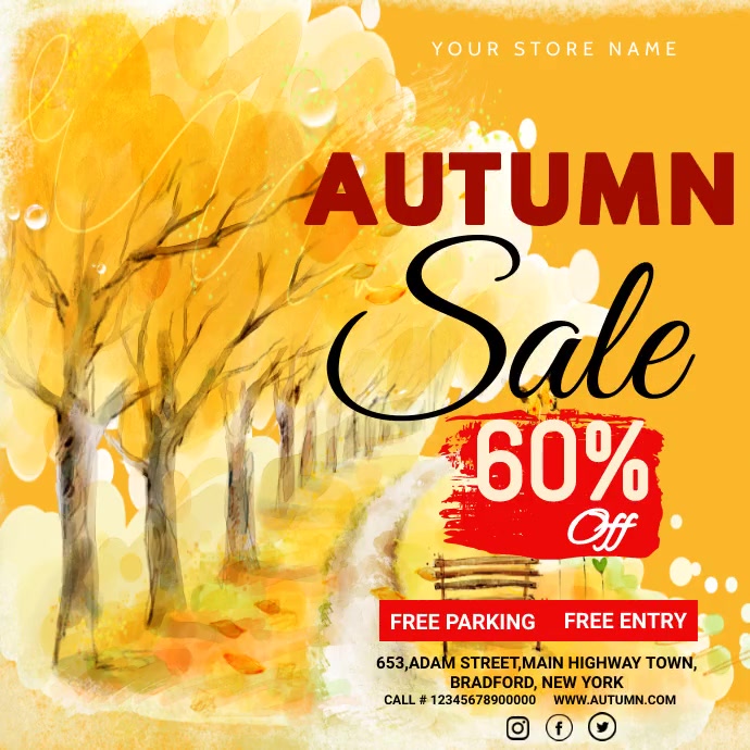 Autumn Sale Template | PosterMyWall