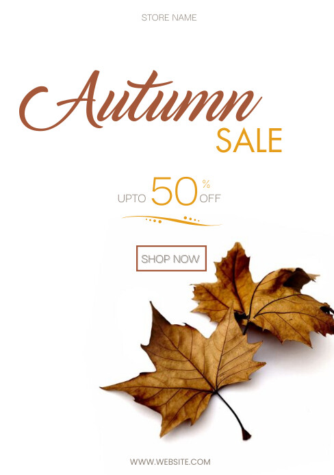 Copy of Brown Floral Autumn Sale Ad Poster | PosterMyWall