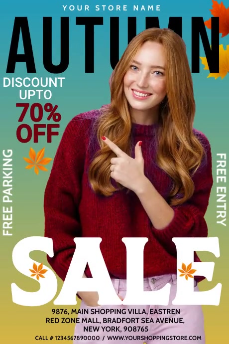 Autumn Sale Flyer Template | PosterMyWall
