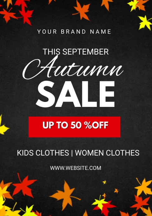 Autumn Sale flyer Template | PosterMyWall