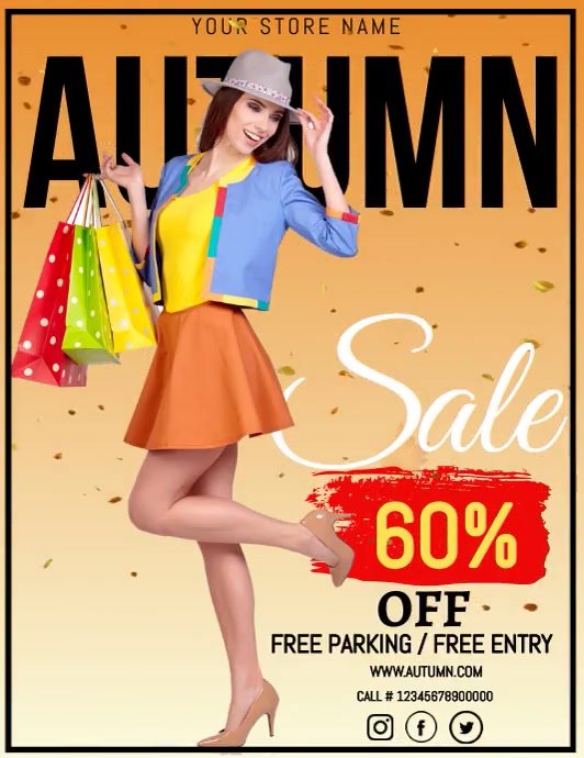 Autumn Sale Flyer Template | PosterMyWall