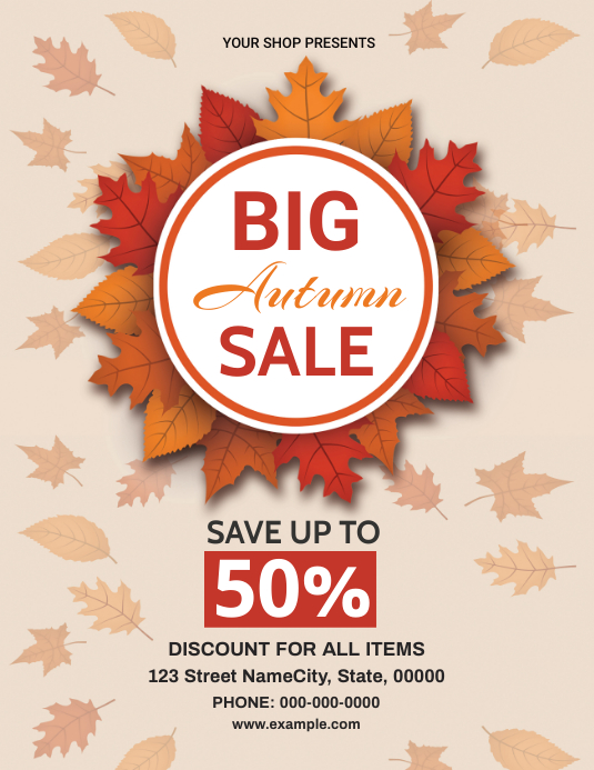 Autumn Sale Flyer Template | PosterMyWall