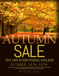 AUTUMN FALL SALE EVENT FLYER TEMPLATE | PosterMyWall