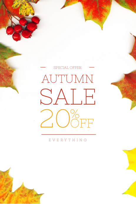 Autumn Sale flyer Template | PosterMyWall