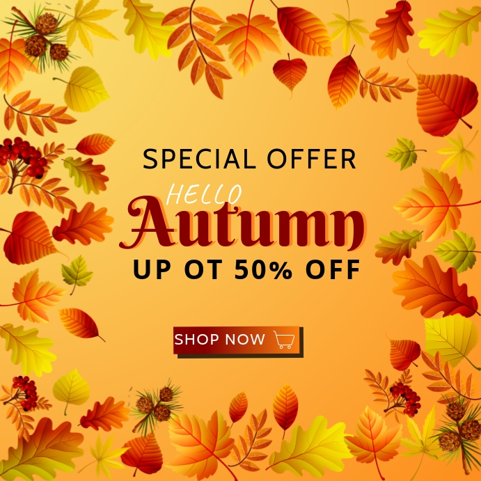 Autumn Sale Flyers, Fall / Autumn Sale Poster Template | PosterMyWall