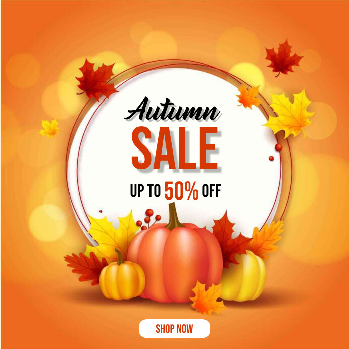 Autumn sale instagram post Template | PosterMyWall