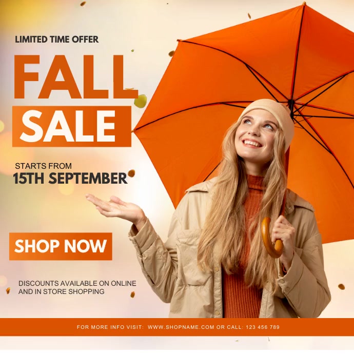 Autumn sale Instagram post Template | PosterMyWall