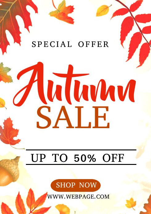 Autumn Sale Poster Template | PosterMyWall