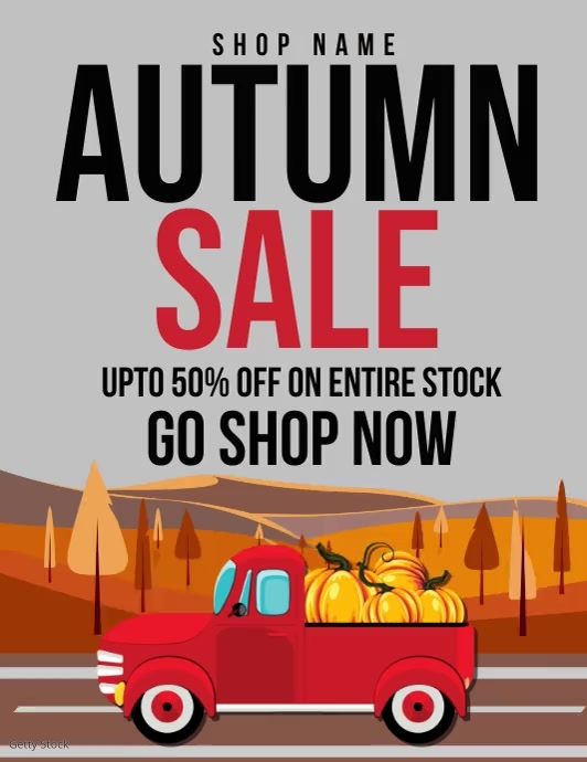 autumn sale poster Template | PosterMyWall