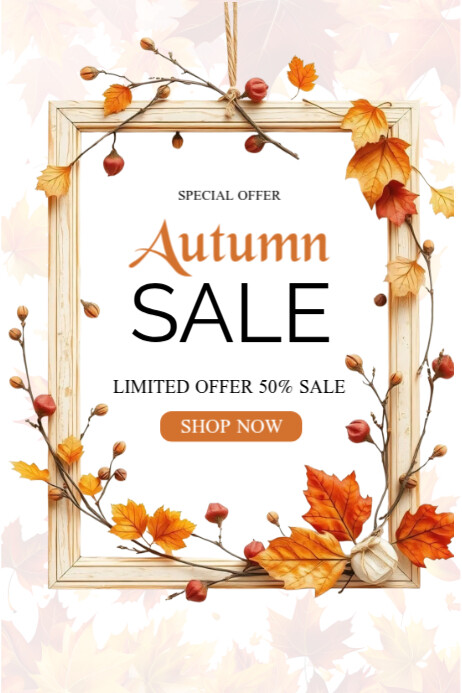 Autumn sale poster Template | PosterMyWall