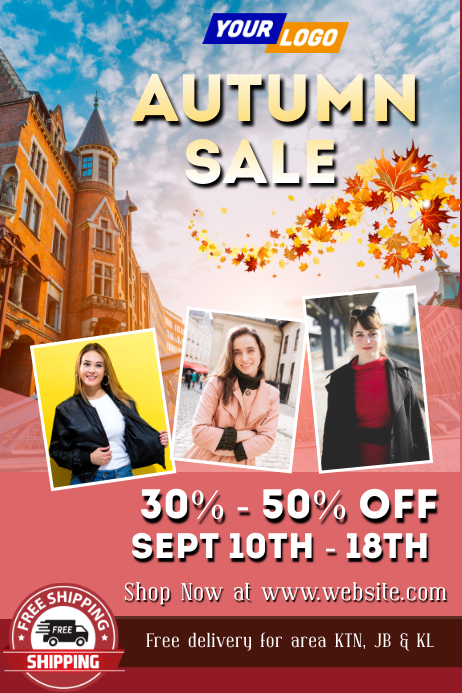 Autumn Sale Poster Template | PosterMyWall