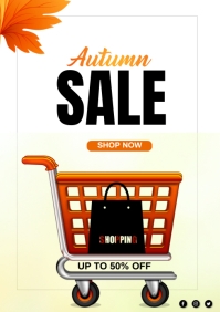 White Autumn Sale Poster Template | PosterMyWall