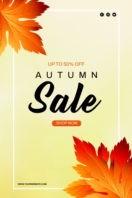 Autumn sale poster Template | PosterMyWall
