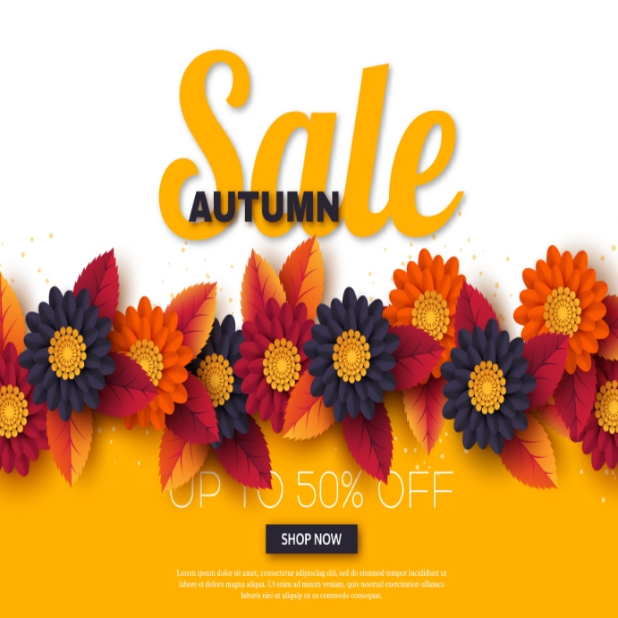 Autumn sale poster design template | PosterMyWall