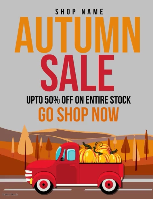 autumn sale poster Template | PosterMyWall